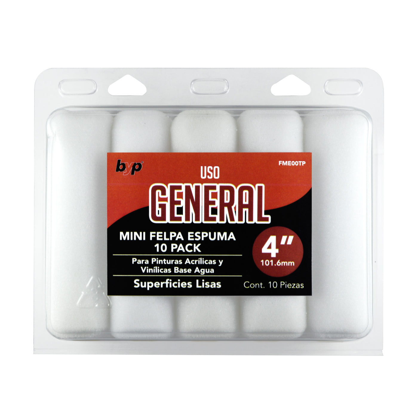 MINI FELPA ESPUMA 4" 10 PACK