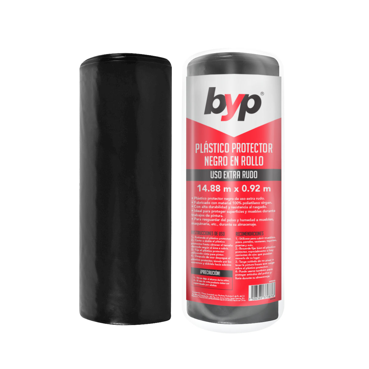 Plástico Protector Negro en Rollo