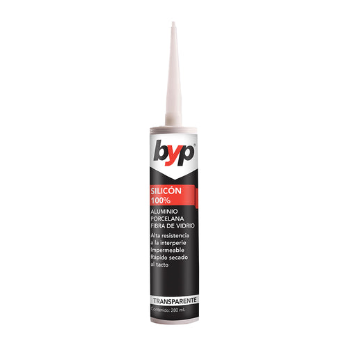 byp | Silicón profesional transparente